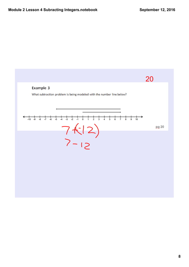 Module 2 lesson 4 subracting integers | PDF