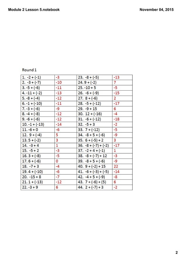 Module 2 lesson 5 | PDF