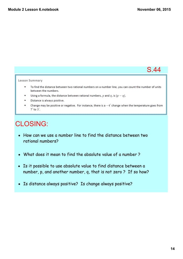 Module 2 lesson 6 | PDF