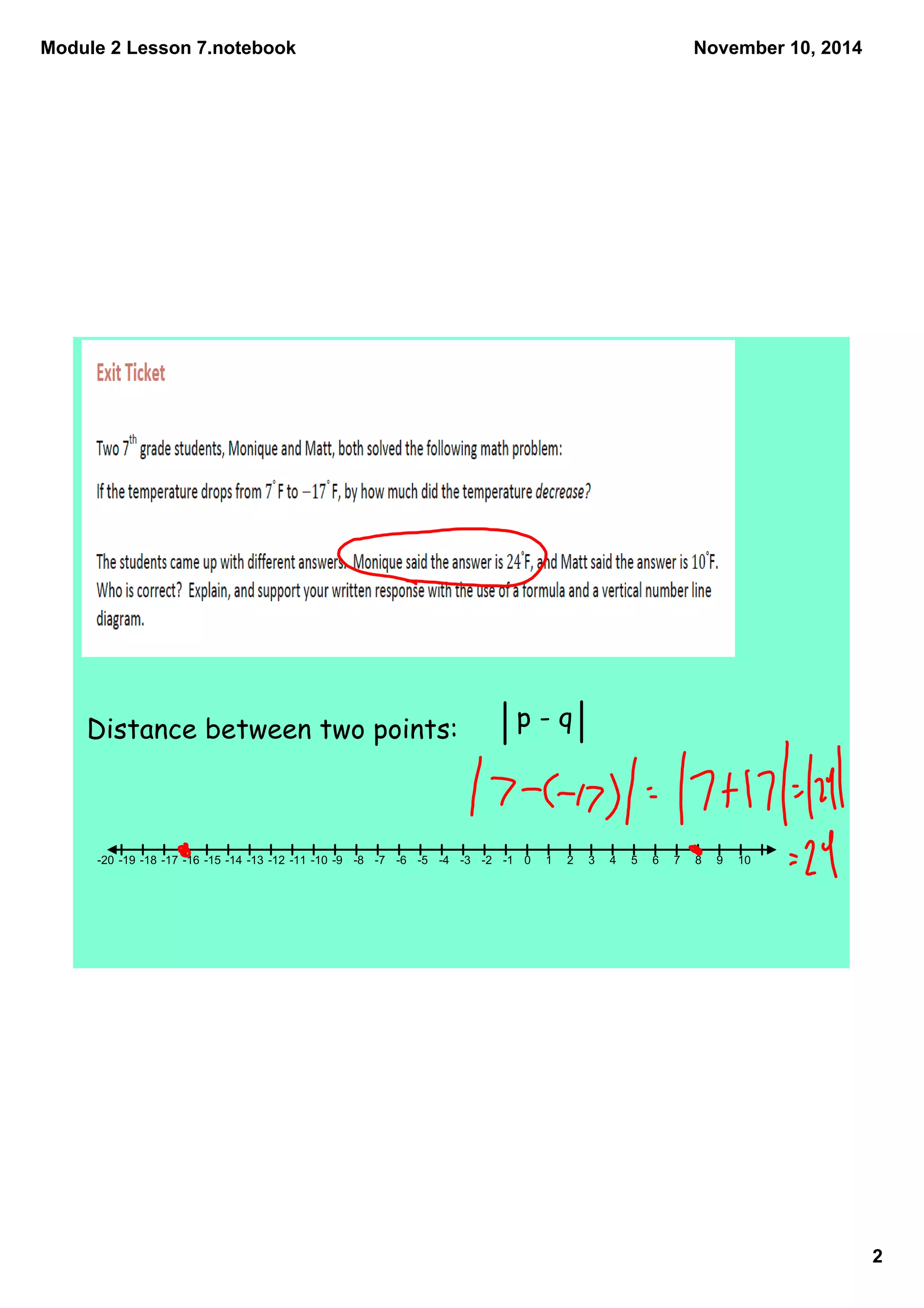 Module 2 lesson 7 | PDF