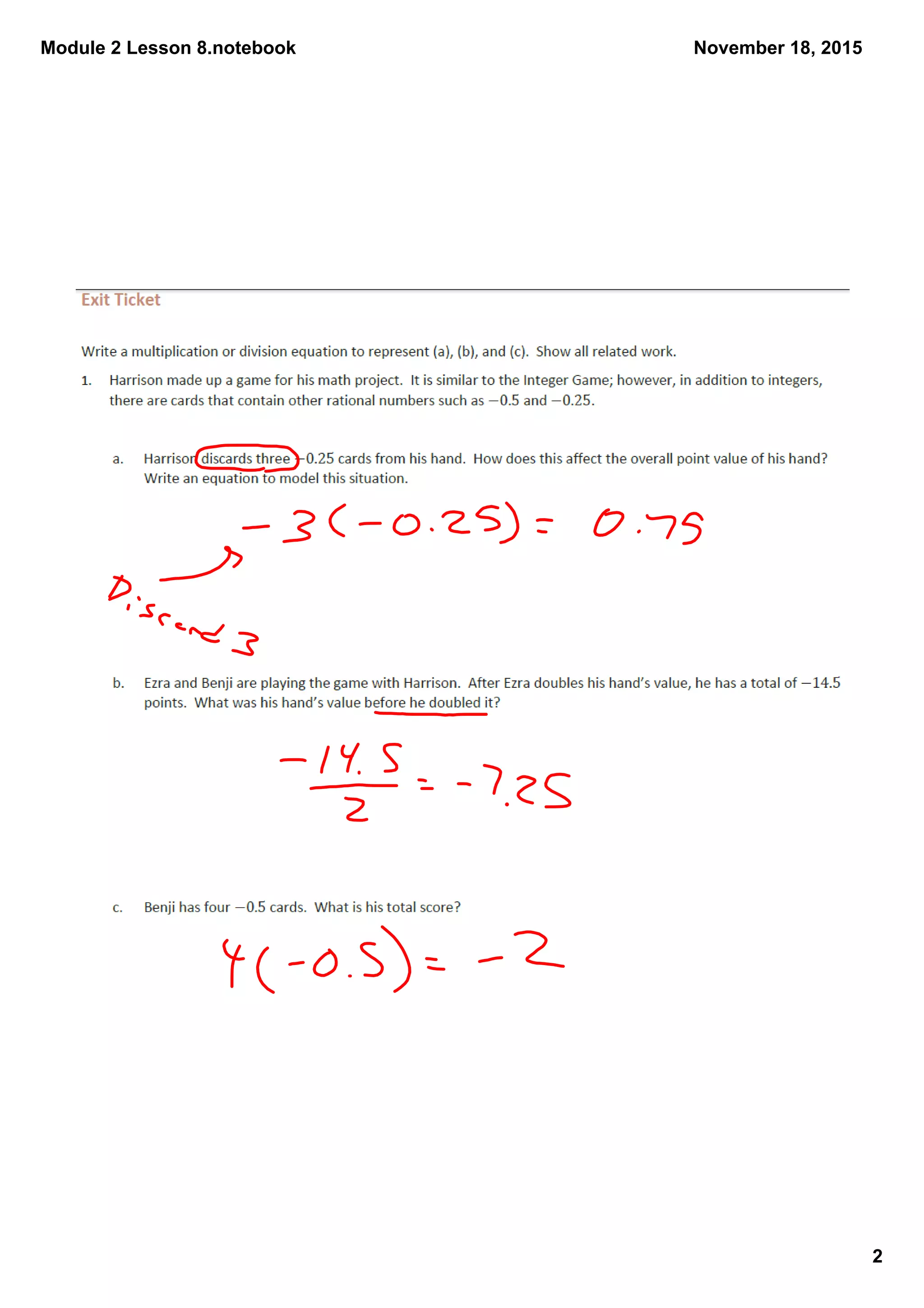 Module 2 lesson 8 | PDF