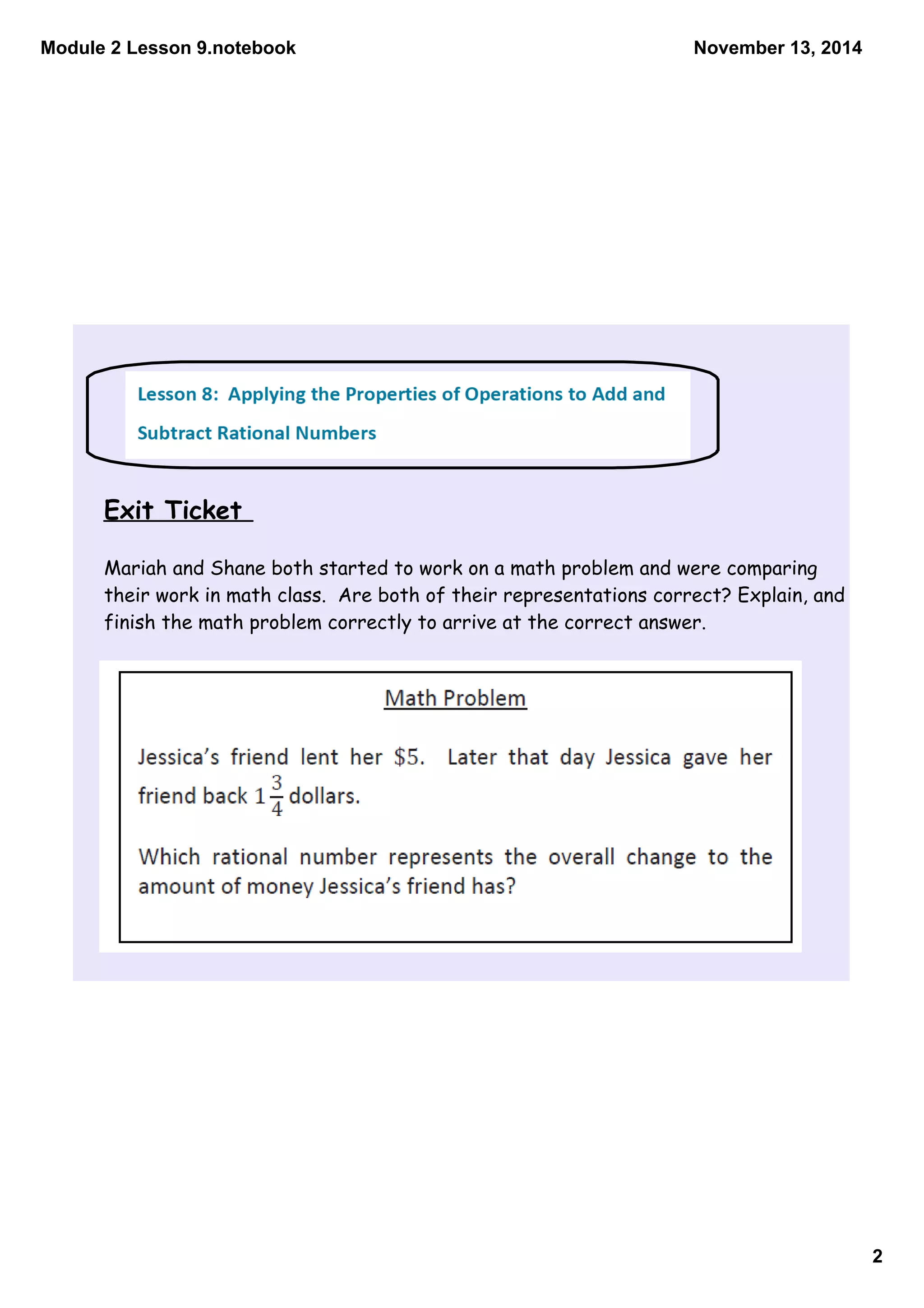 Module 2 lesson 9 | PDF