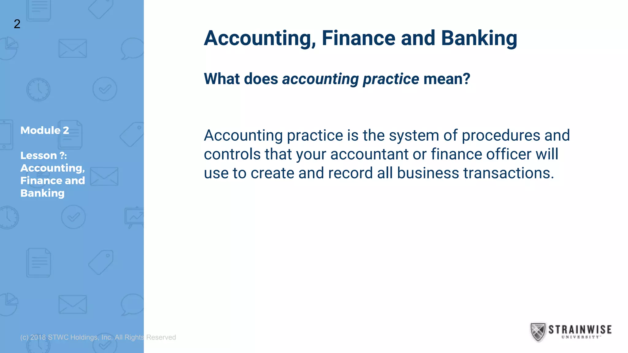 Module 2 lesson unk accounting finance and banking | PPT