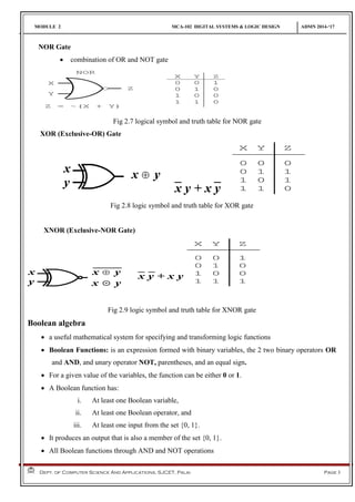 Module 2 logic gates | PDF