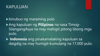 MODULE 2 MGA URI NG ANYONG LUPA AT TUBIG.pptx