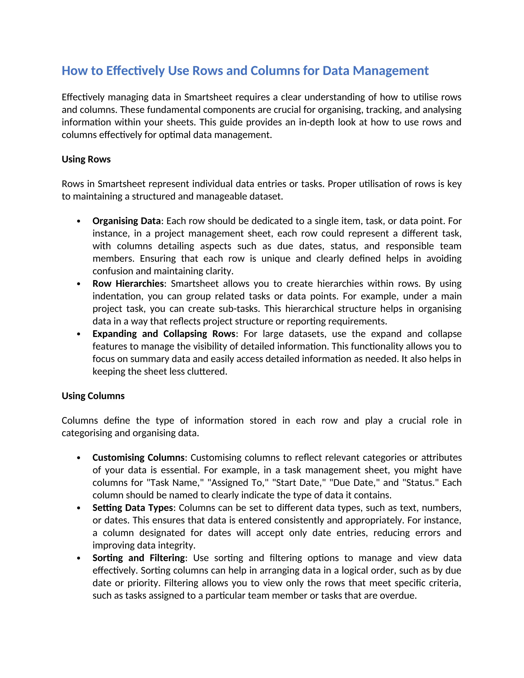 Module 2 Navigating Smartsheet Interface | PDF
