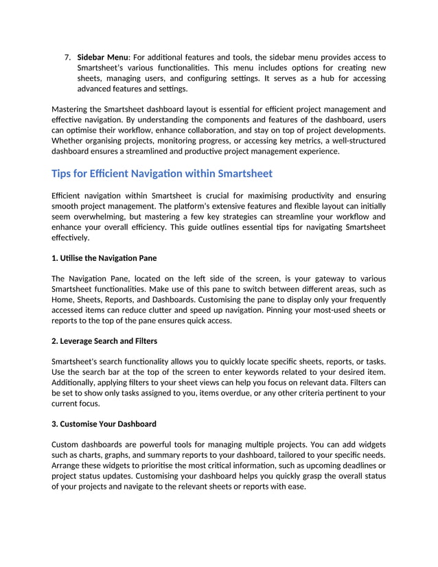 Module 2 Navigating Smartsheet Interface | PDF