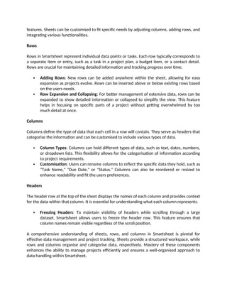 Module 2 Navigating Smartsheet Interface | PDF