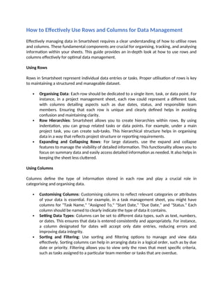 Module 2 Navigating Smartsheet Interface | PDF