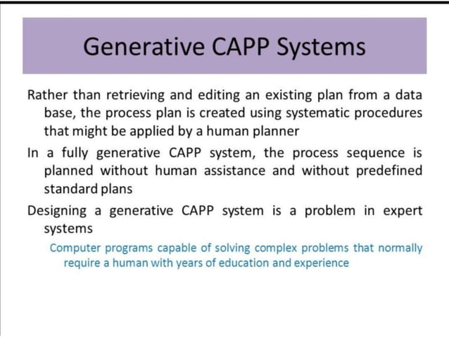Computerized process planning system | PPT