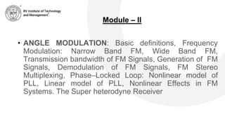 communication systems ppt on Frequency modulation | PPTX