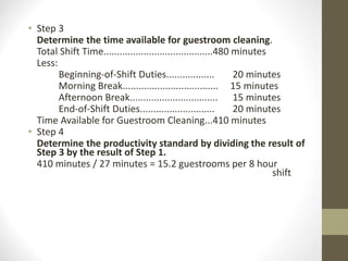 Module 2 planning and organizing the housekeeping department of hotel | PPT
