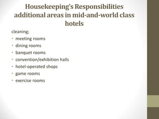Module 2 planning and organizing the housekeeping department of hotel | PPT