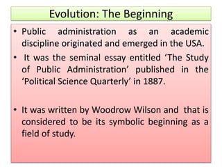 Evolution of Public Administration in Indian Context | PPTX