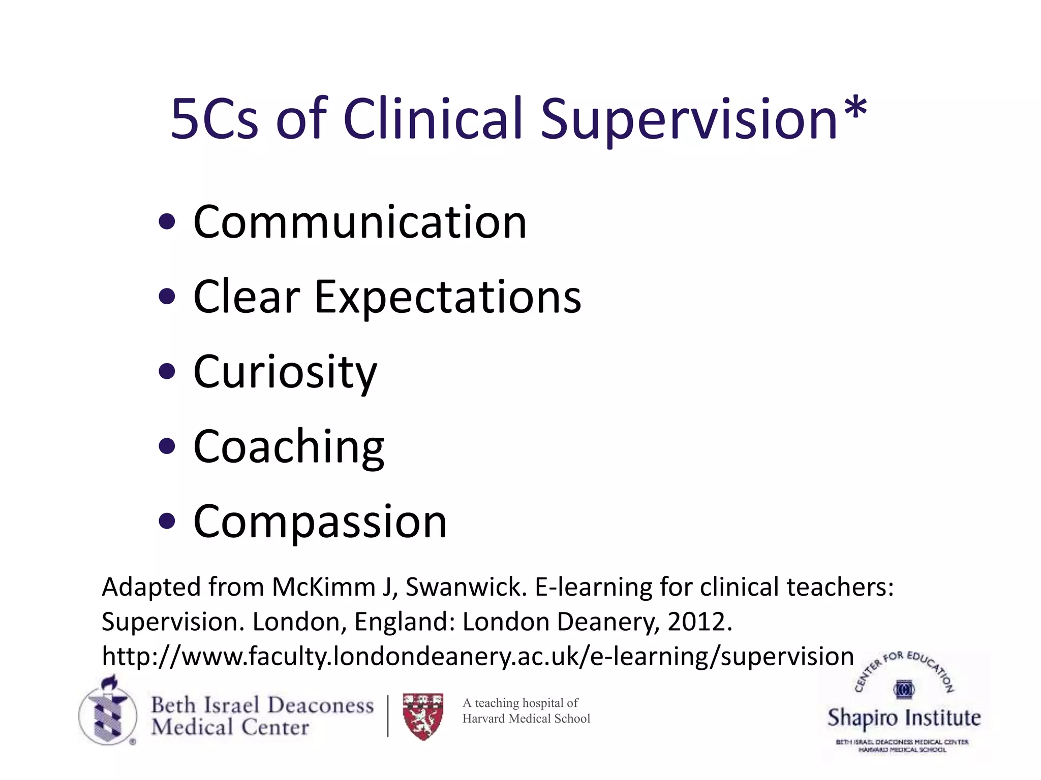 Module 2 Presentation - Effective Clinical Supervision | PPTX