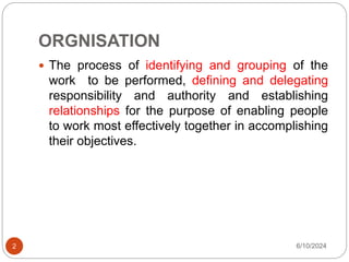 Organization, staffing, directing and controlling | PPT