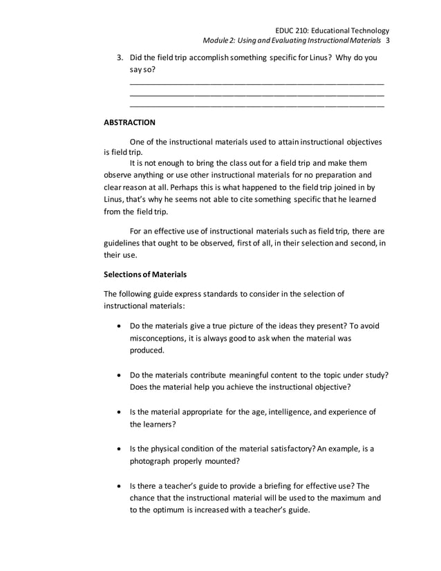 Module 2 preparing materials | DOC