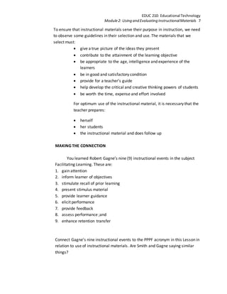 Module 2 preparing materials | DOC