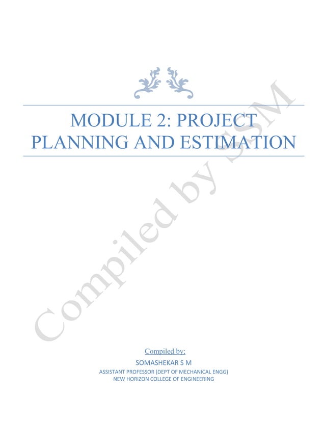 Project Planning and Estimation | PDF