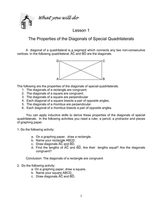 Module 2 properties of quadrilaterals | PDF