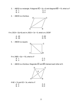 Module 2 properties of quadrilaterals | PDF
