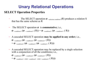 Relational-algebra in Data base management ppts | PPT