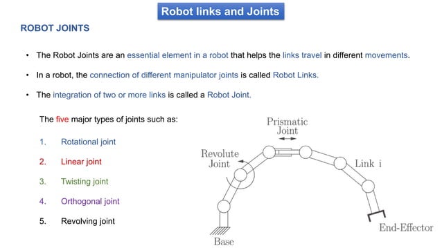 Robot Anatomy And Motion Analysis.pptx | Robotics | Technology & Computing