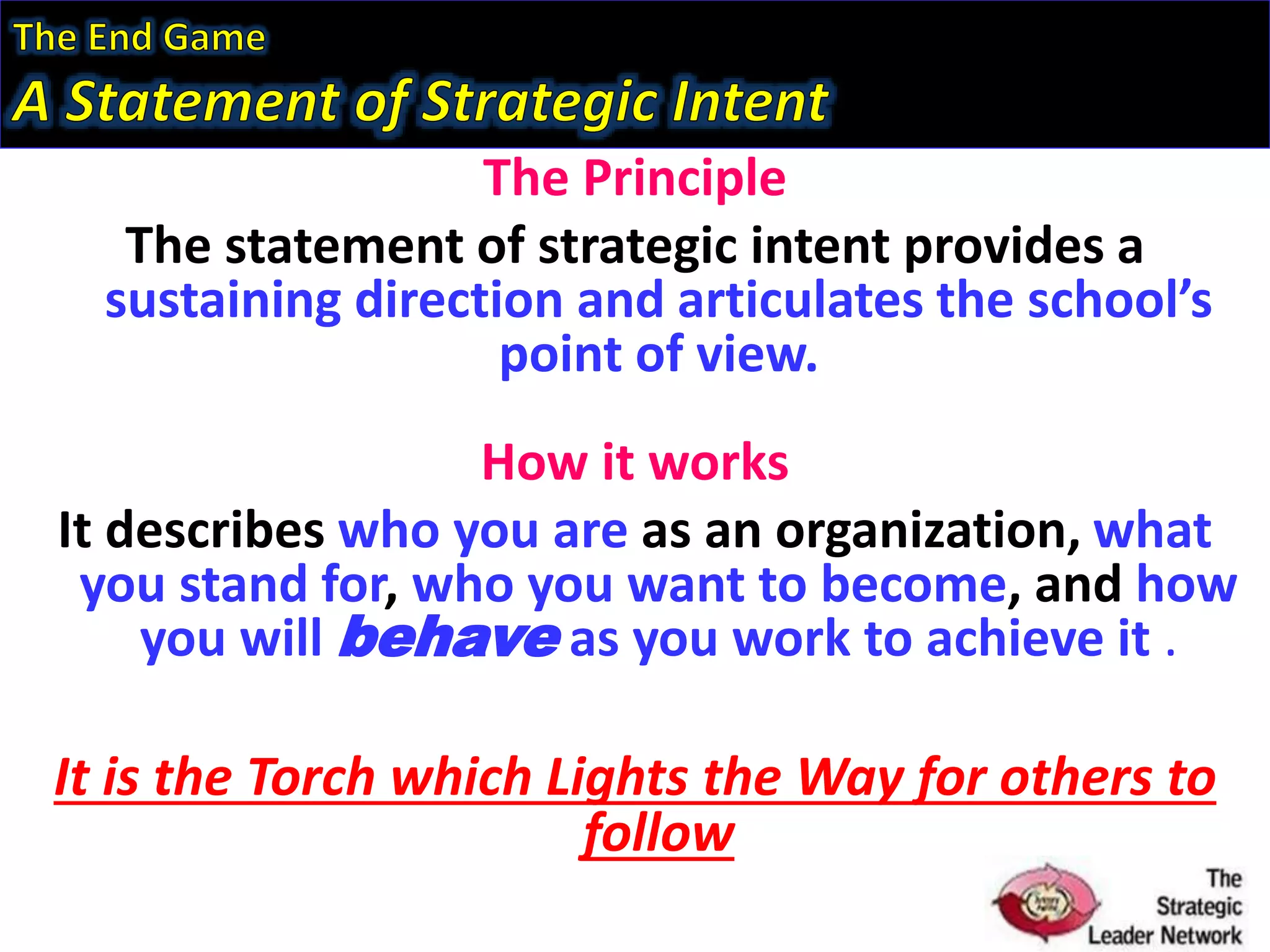 Module 2 session 2 importance of statement of intent | PPT