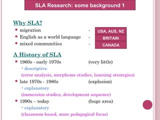 CTS-Academic: Module 2 session 5 sla research | PPT