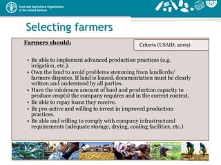 Module 2: How to set up a contract farming scheme | PPTX
