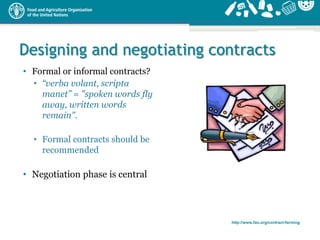 Module 2: How to set up a contract farming scheme | PPTX