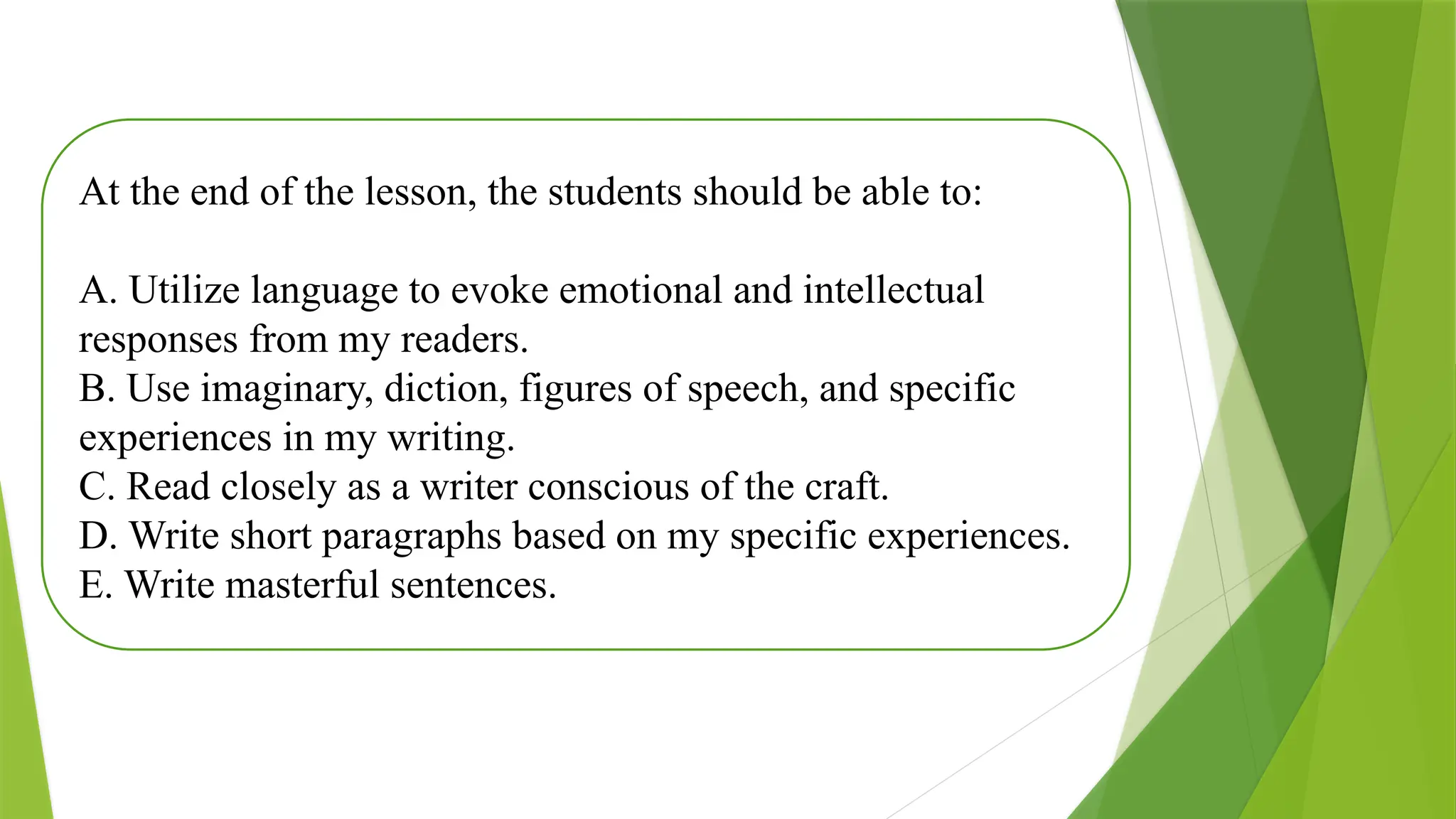 Module 2 The Language of Creative Writing.pptx