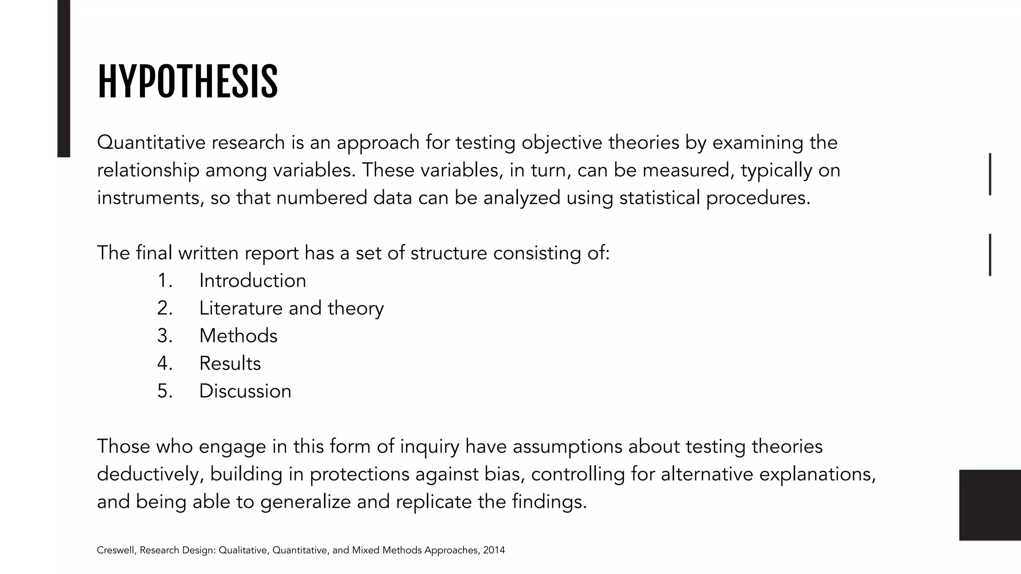 The Purpose Statement, Research Questions, and Hypothesis | PDF
