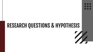 The Purpose Statement, Research Questions, and Hypothesis | PDF