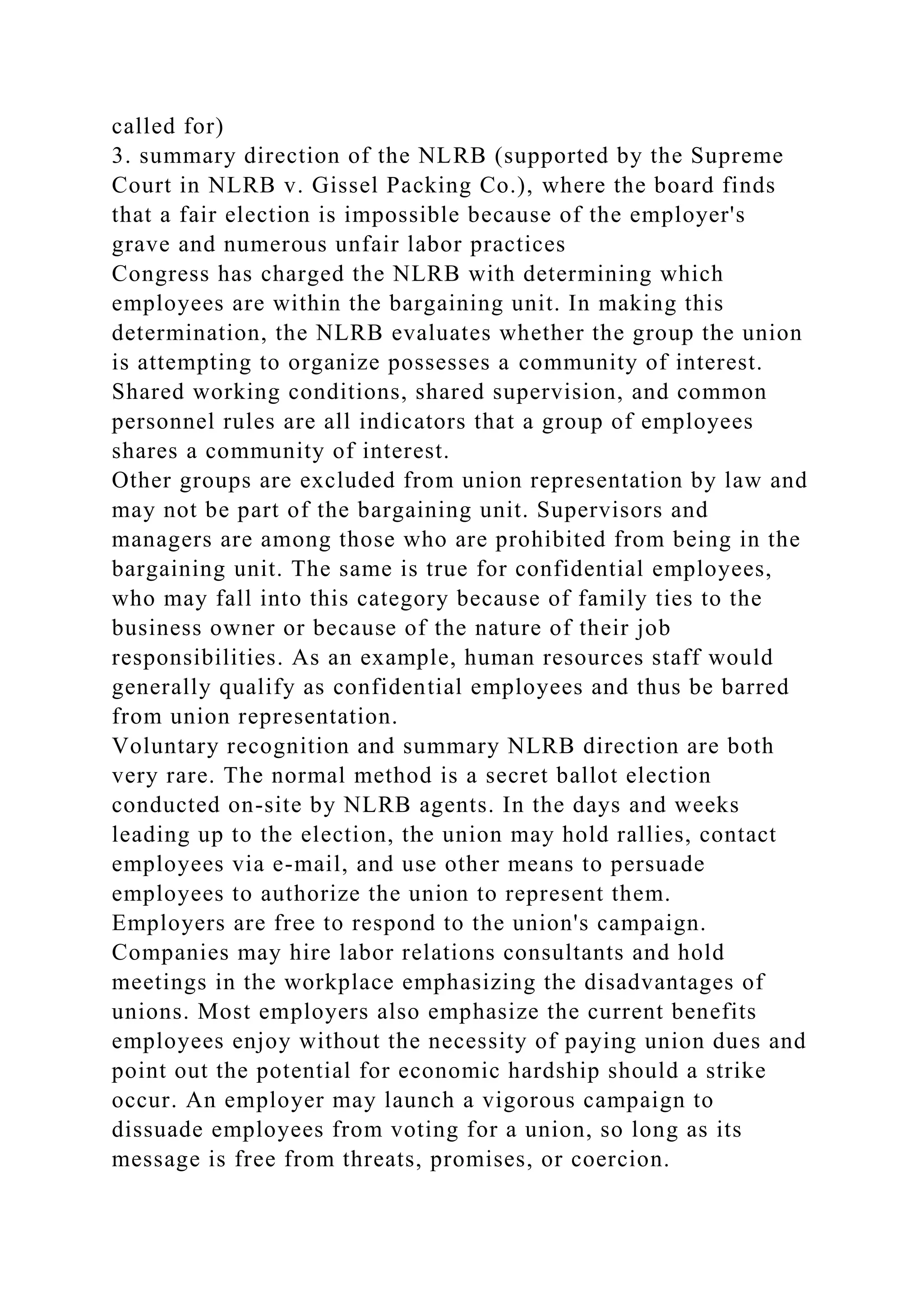 Module 2 The Unionization Process and Negotiating the Collective .docx