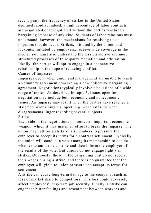 Module 2 The Unionization Process and Negotiating the Collective .docx