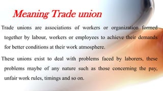 trade unions | PPTX