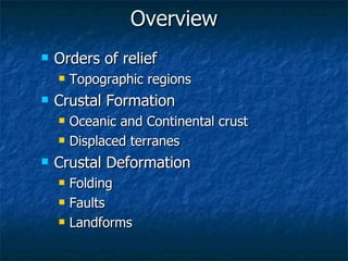 Module 2 Week 2 Crustal Processes | PPT