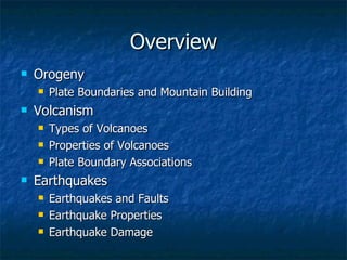 Module 2 Week 3 Tectonic Features | PPT