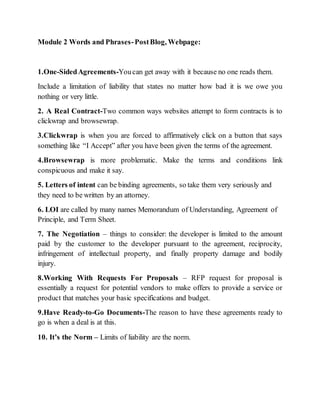 Module 2 words and phrases | PDF