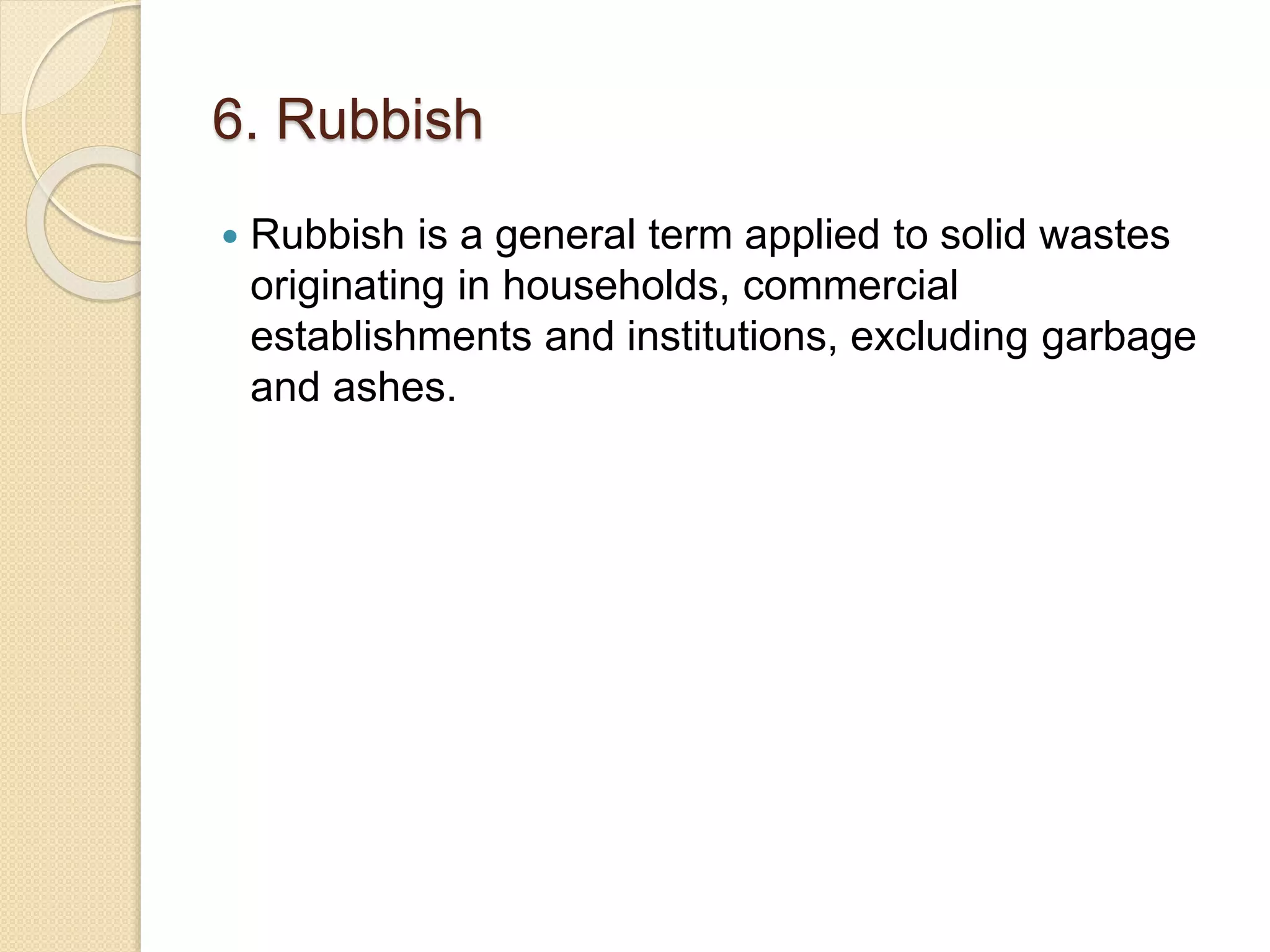 CLASSIFICATION OF SOLID WASTES | PPTX