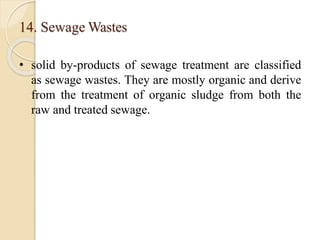 CLASSIFICATION OF SOLID WASTES | PPT
