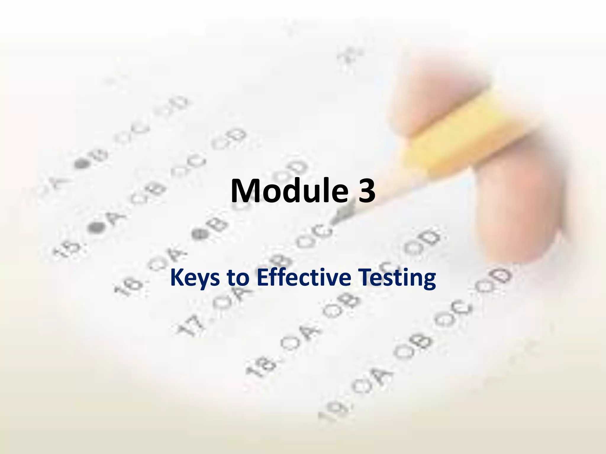 Keys to Effective Testing | PPTX