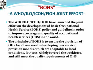 BOHS_Occupational Health in Mining Industry | PPTX