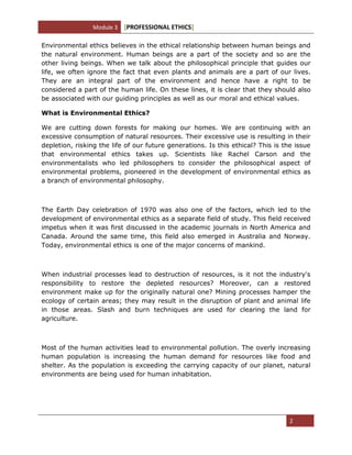 Professional Ethics Module 3 Notes | DOCX