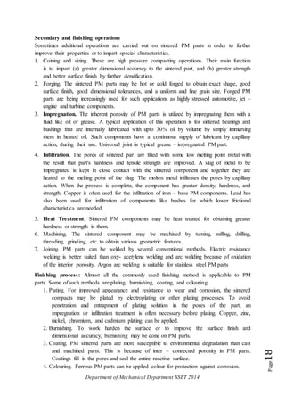 powder metallurgy and micromachining notes | PDF