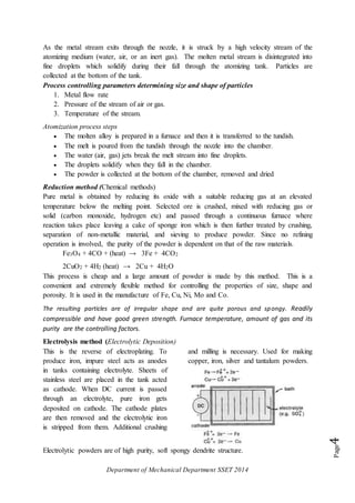 powder metallurgy and micromachining notes | PDF