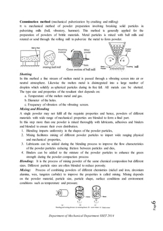 powder metallurgy and micromachining notes | PDF