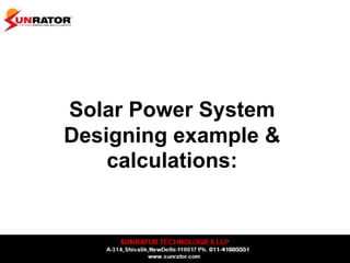 Designing Solar PV Systems (Rooftops) | PPTX