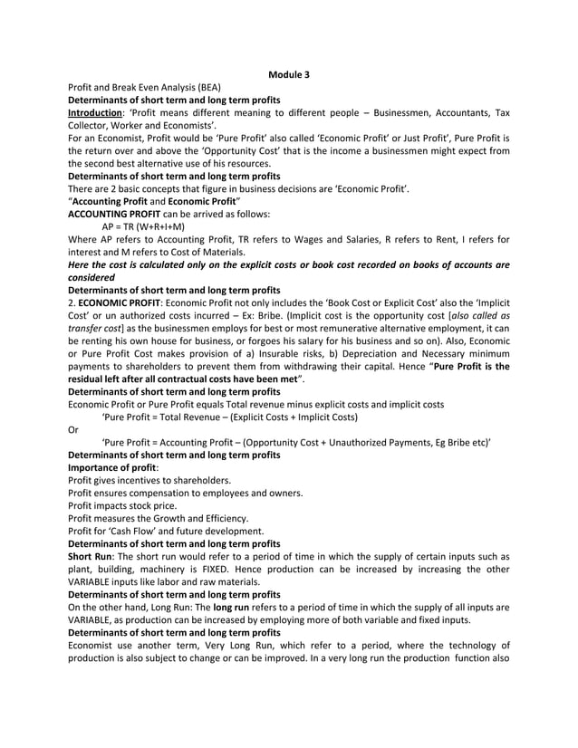 Module 3 Economics VTU | PDF